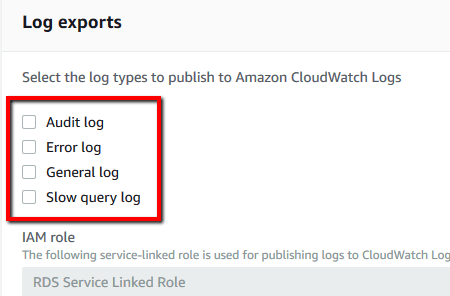 Enable RDS Log Exports | Trend Micro