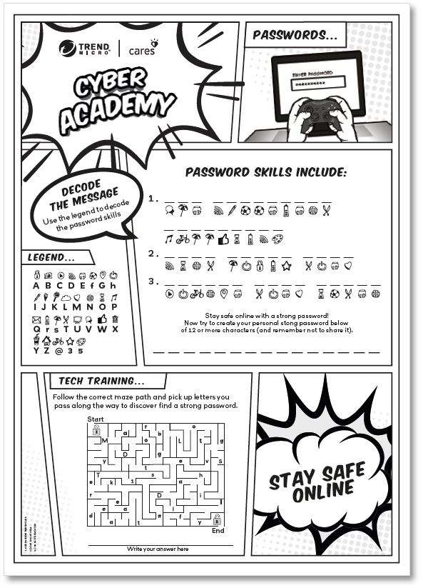 proof-activitysheet-passwords | Internet Safety for Kids and Families